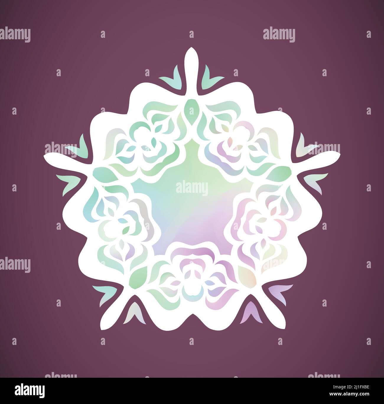 Watercolor pastel mandala texture. Vector hand drawn rainbow doodle ...