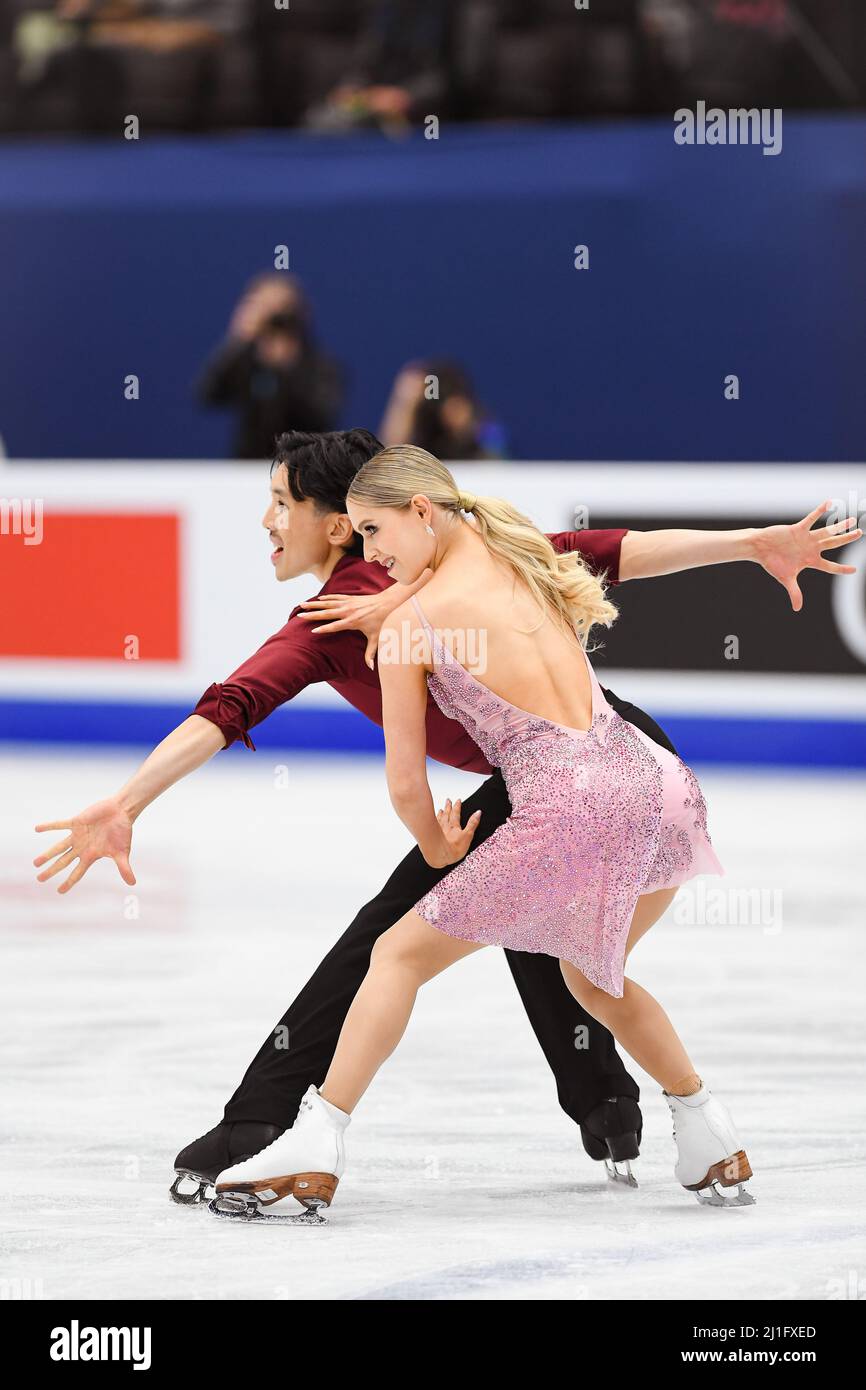 Holly HARRIS & Jason CHAN (AUS), during Ice Dance Rhythm Dance, at the ...