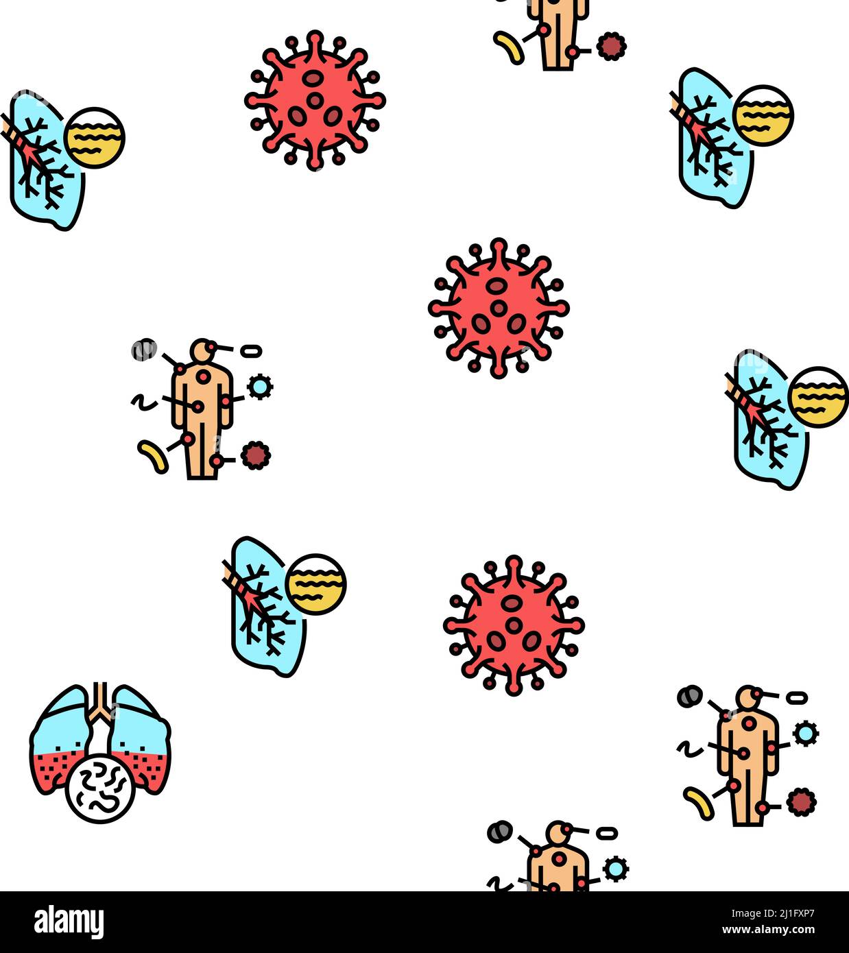 Bacteria Infection Vector Seamless Pattern Stock Vector Image & Art - Alamy