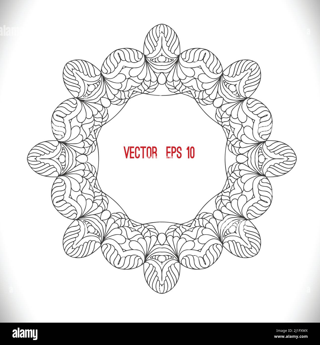 Circular pattern of traditional motifs and ancient oriental ornaments ...