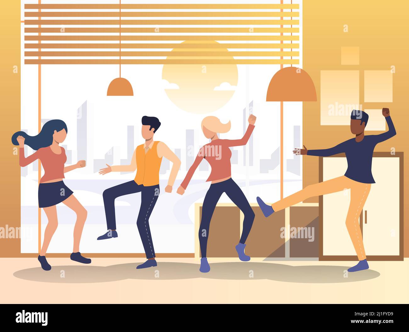 Slide office fun Stock Vector Images - Alamy