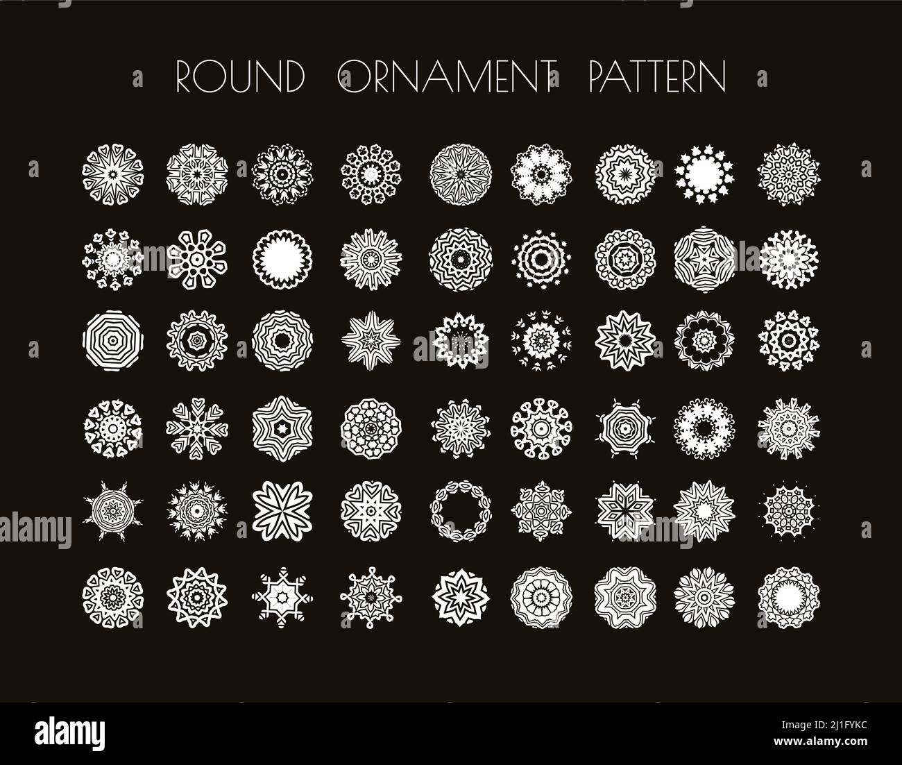 Circular pattern of traditional motifs and ancient oriental ornaments ...