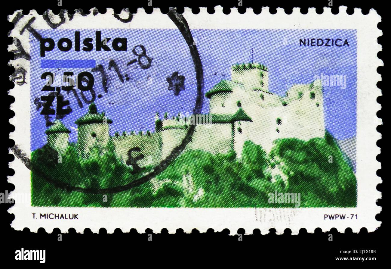 Poland stamp castle hi-res stock photography and images - Alamy