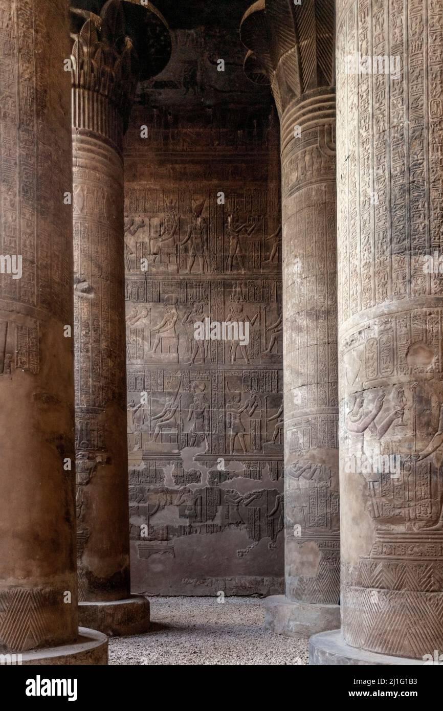 Interior of the Temple of Khnum, Esna, Egypt Stock Photo - Alamy