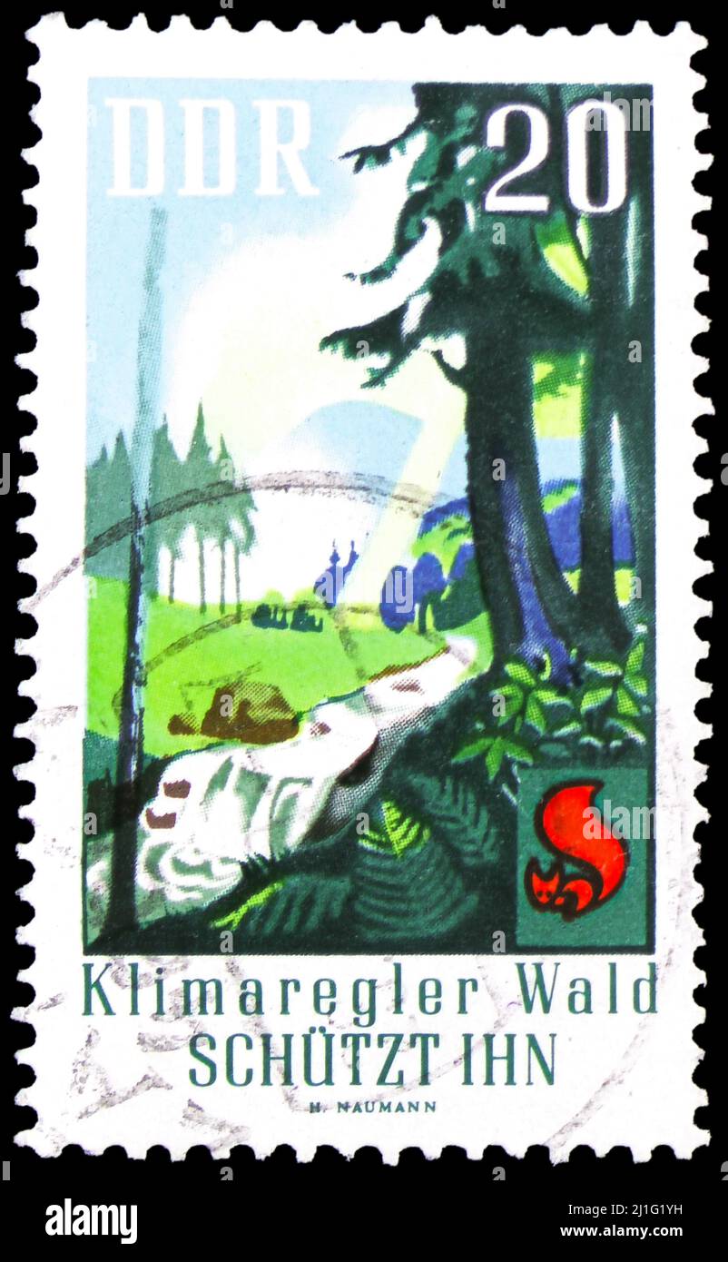 MOSCOW, RUSSIA - MARCH 10, 2022: Postage stamp printed in Germany shows ...