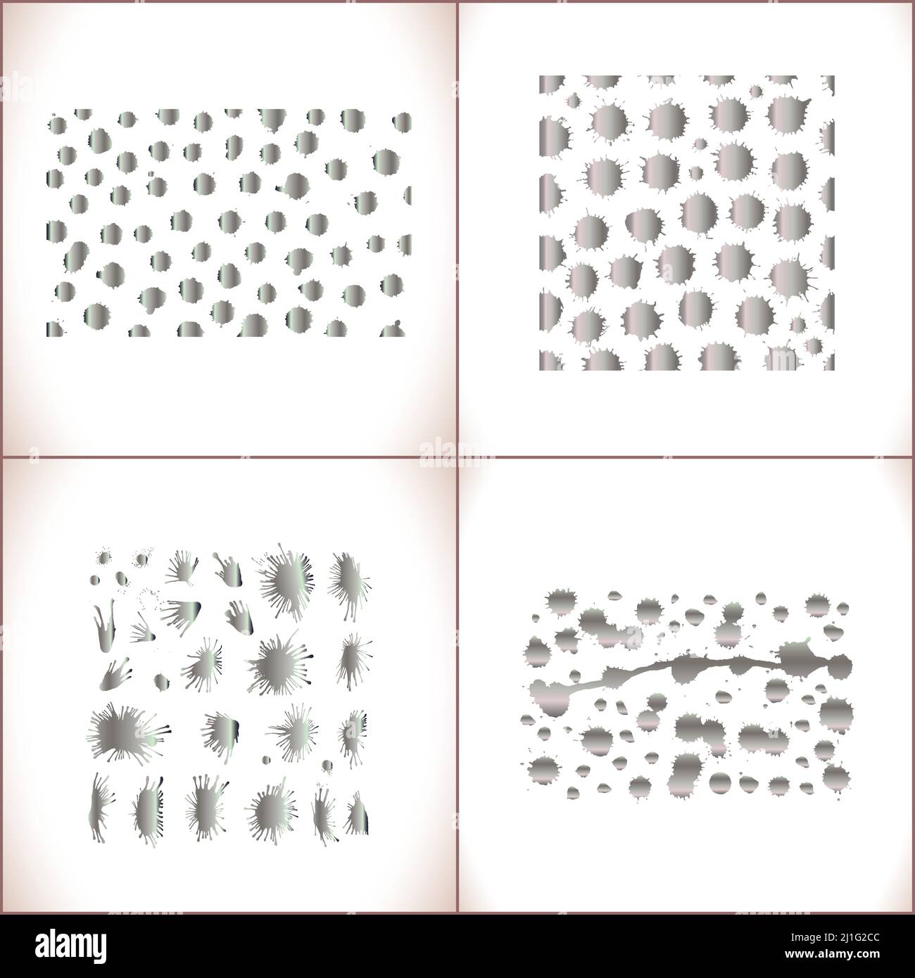 Black vector paint splats set. Black grunge elements. Black inky blot ...