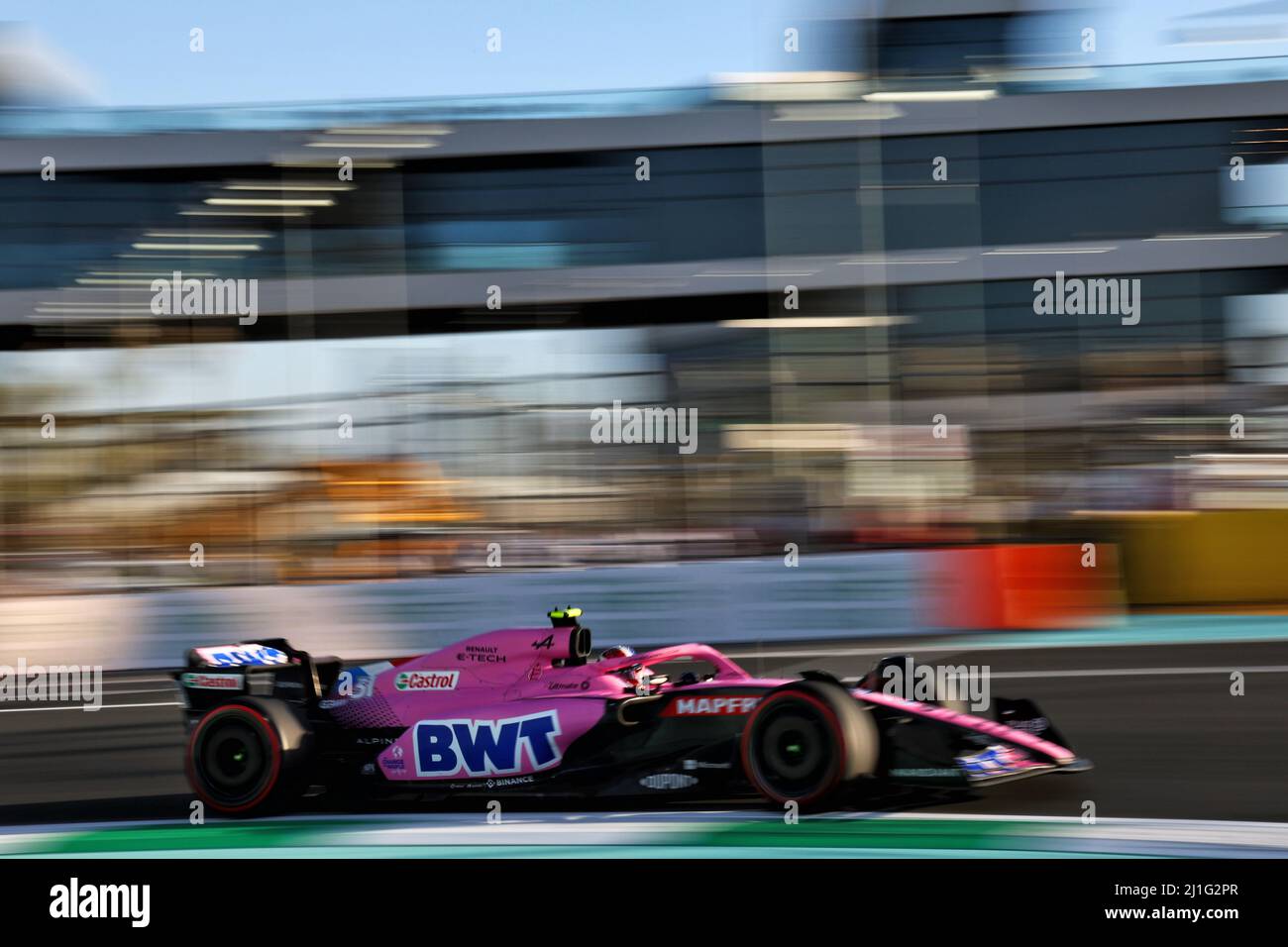 Esteban Ocon (FRA) Alpine F1 Team A522. 25.03.2022 Formula 1 World Championship, Rd 2, Saudi ...