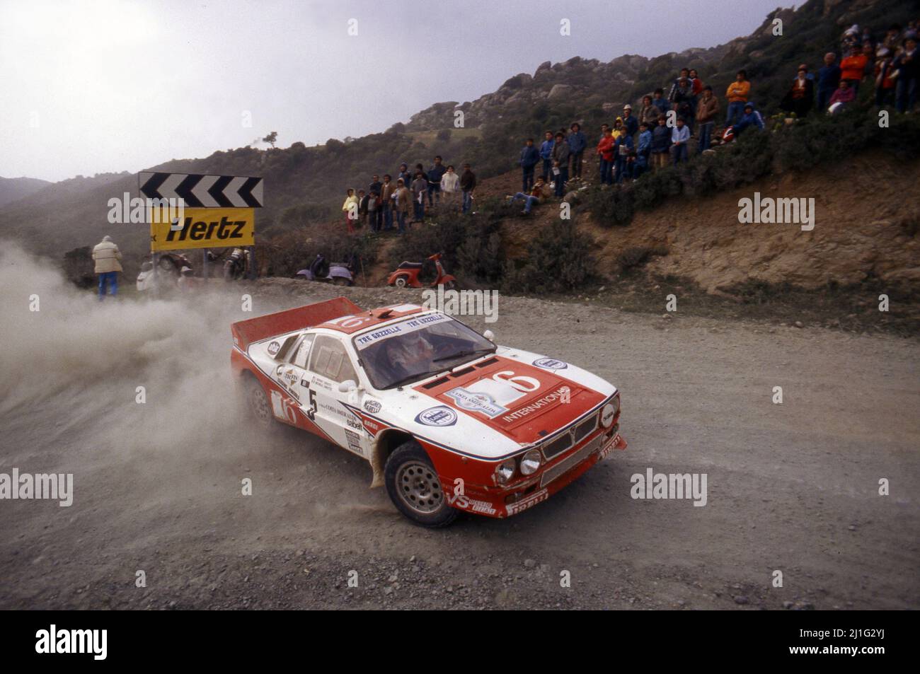 Michele Cinotto (ITA) Sergio Cresto (USA) Lancia Rally 037 GrB Tre ...