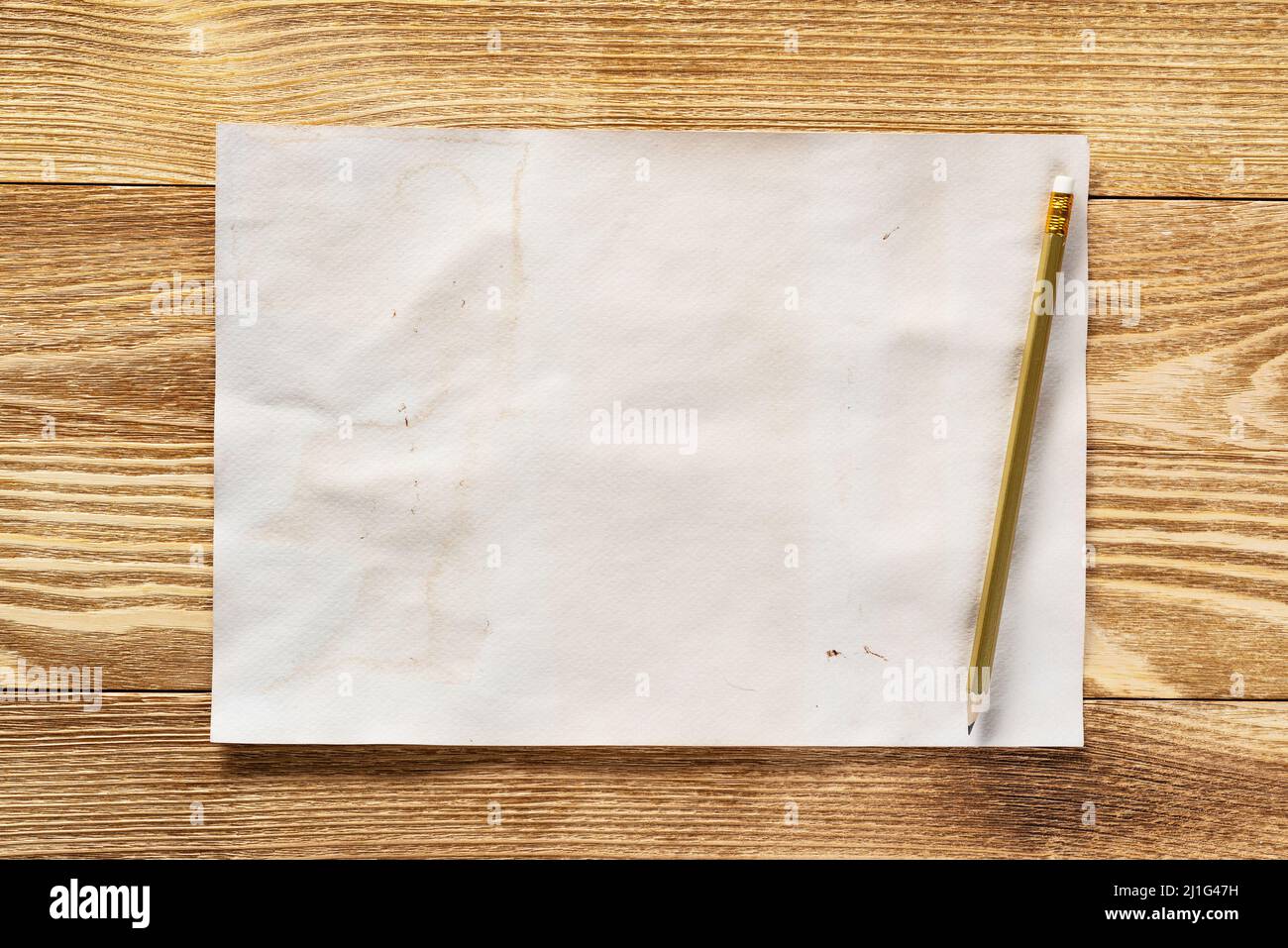 Business workspace with sheet of paper Stock Photo - Alamy