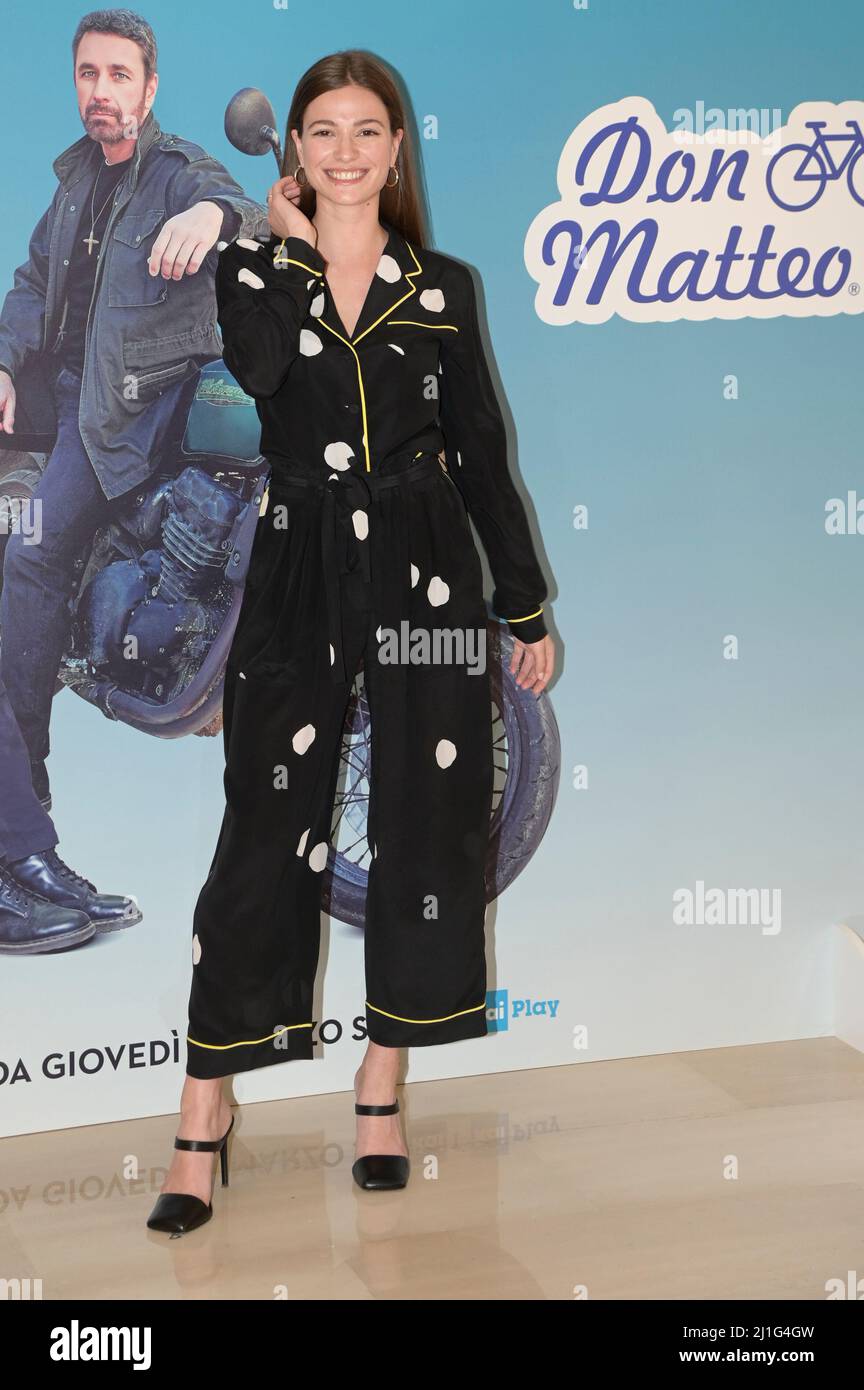 Emma Valenti attends the photocall of the Rai fiction Don Matteo 13 at ...