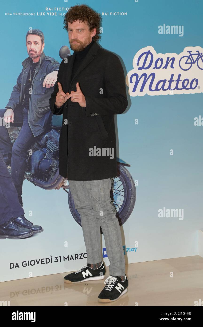 Maurizio Lastrico attends the photocall of the Rai fiction Don Matteo ...