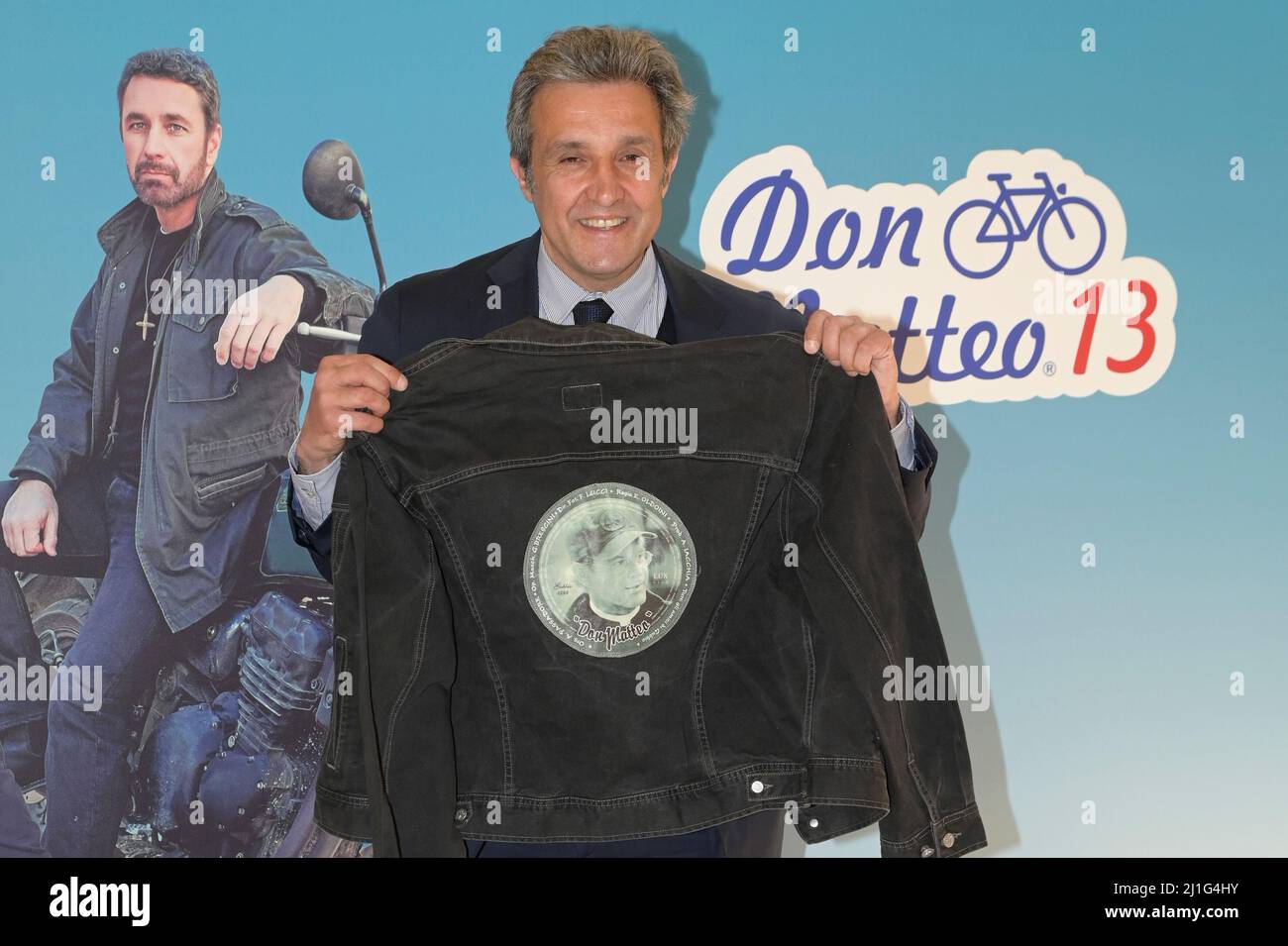 Flavio Insinna attends the photocall of the Rai fiction Don Matteo 13 ...