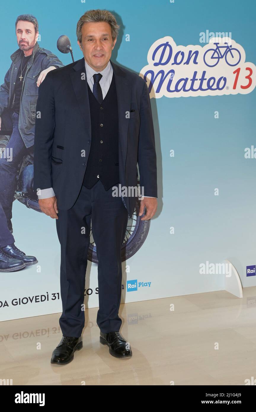 Flavio Insinna attends the photocall of the Rai fiction Don Matteo 13 ...