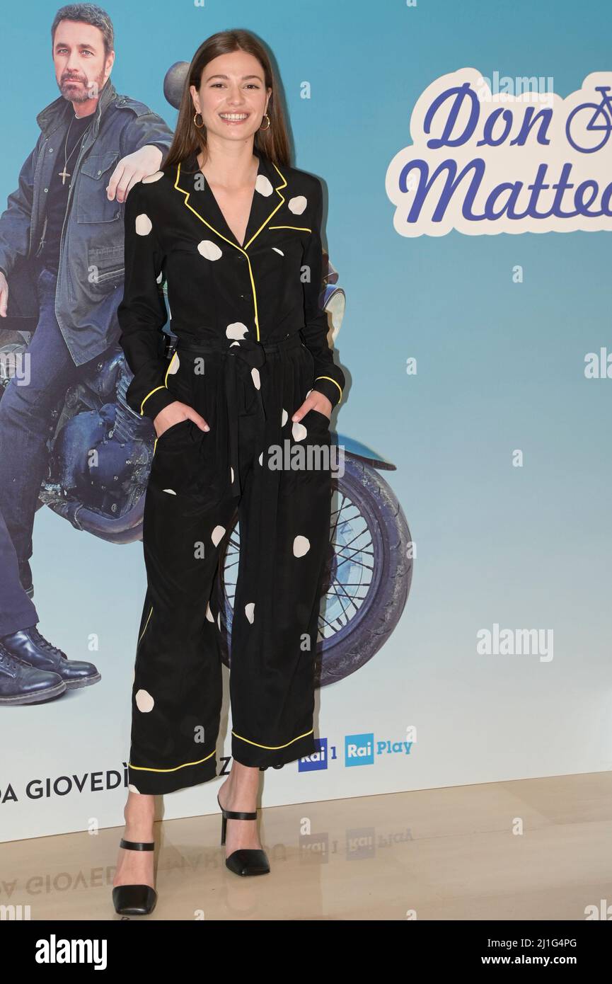 Emma Valenti attends the photocall of the Rai fiction Don Matteo 13 at ...