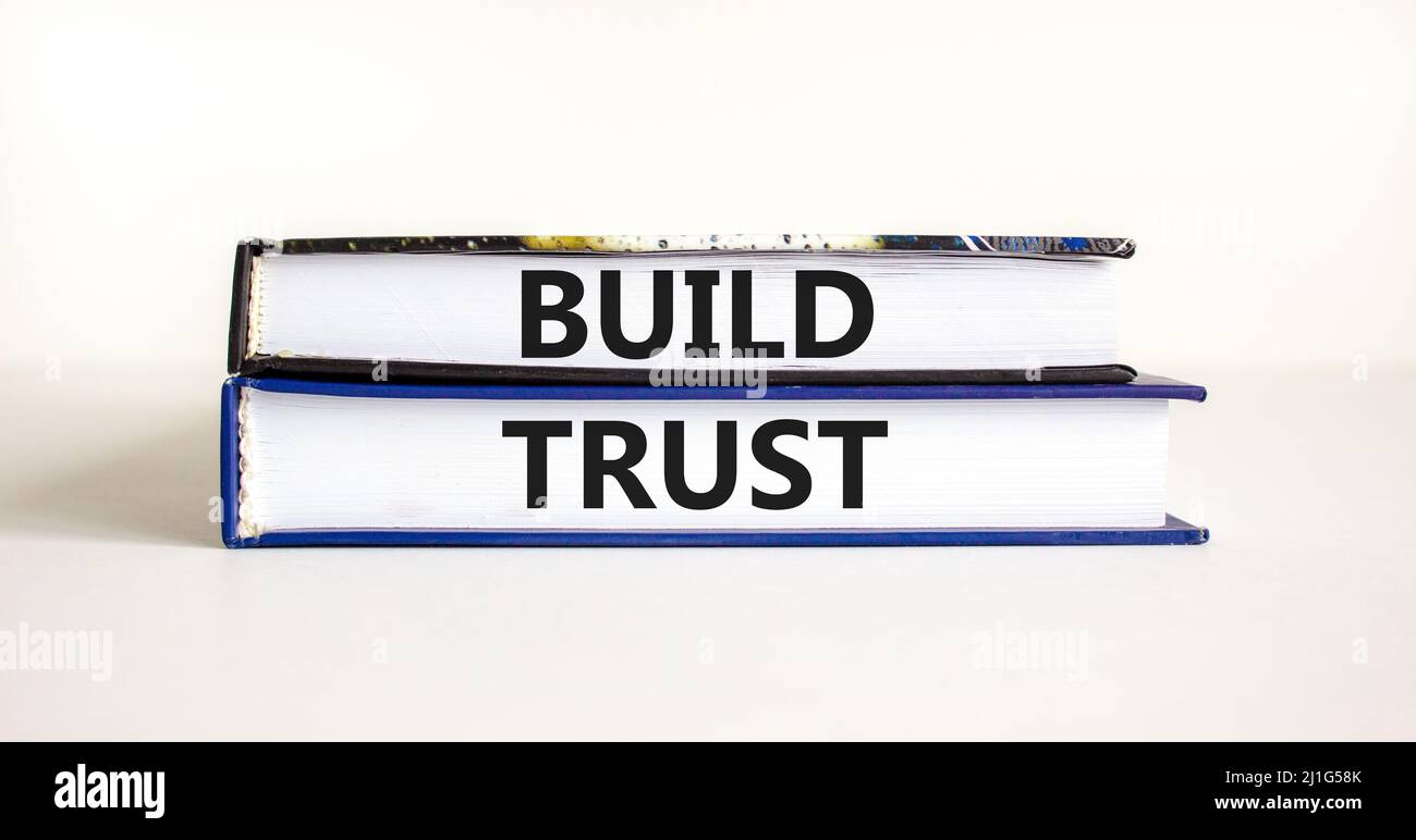 Build trust symbol. Concept words Build trust on books on a beautiful ...