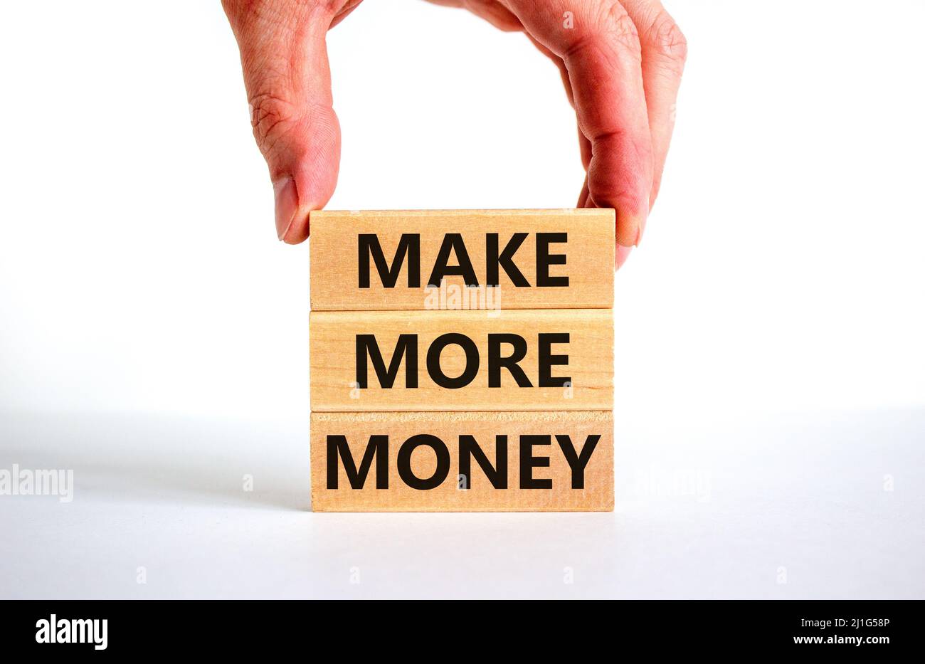 Make more money symbol. Concept words Make more money on blocks on ...