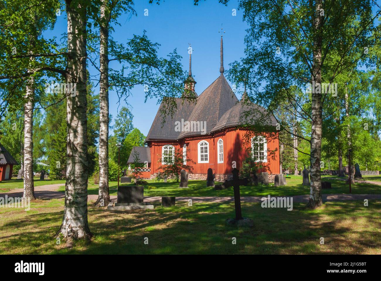 Old wooden church of Keuruu Finland was build in the 1750´s Stock Photo ...