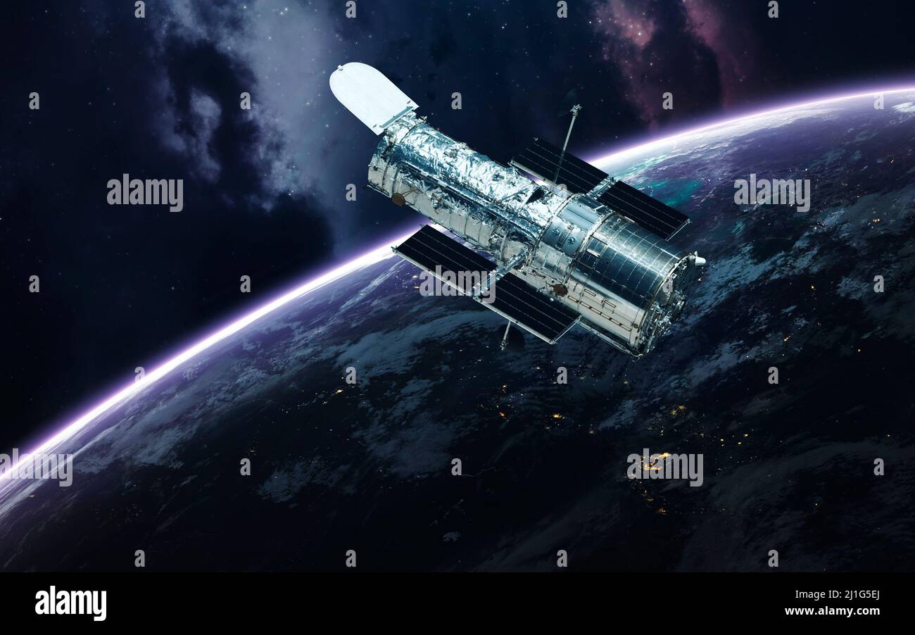 Earth. Abstract space wallpaper. Universe filled with stars, nebulas ...