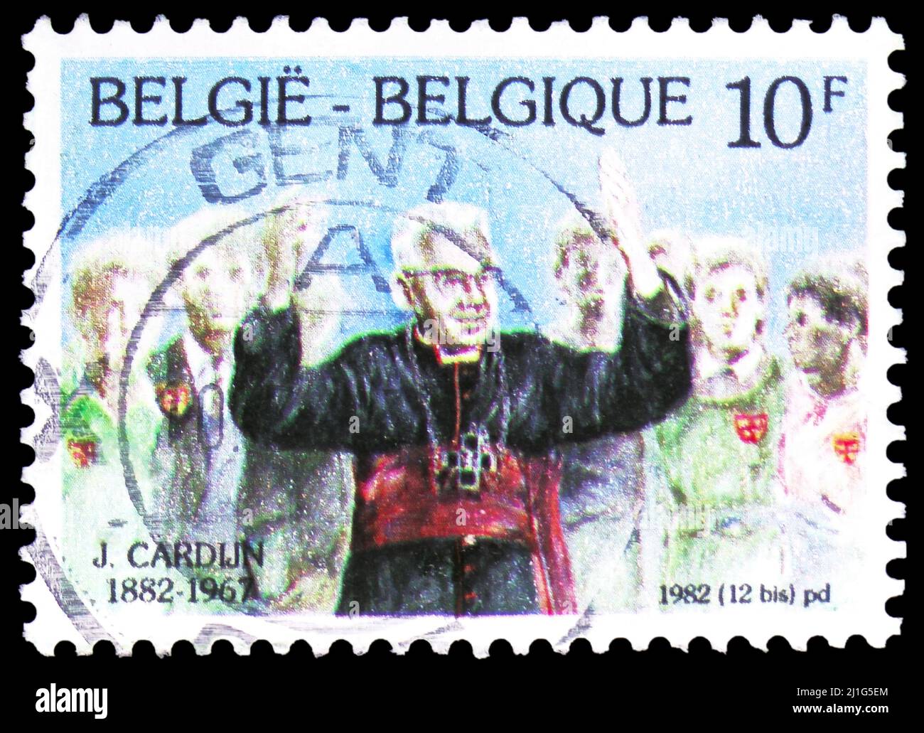 MOSCOW, RUSSIA - MARCH 10, 2022: Postage stamp printed in Belgium shows ...