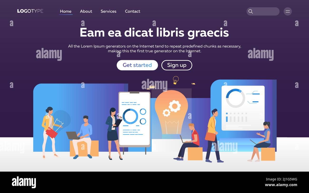 Busy people at work. Development, workflow, office flat vector ...