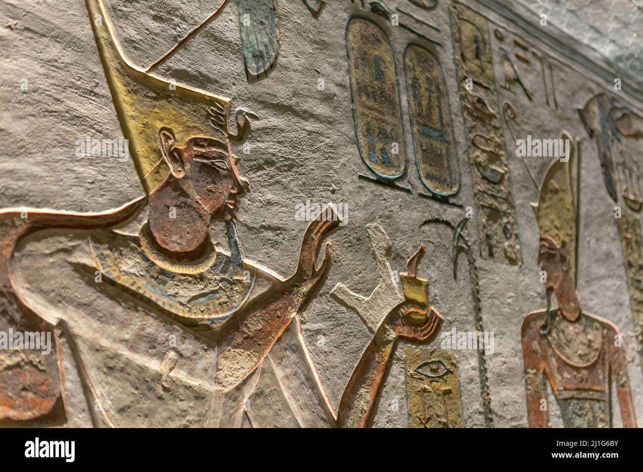 Ramesses III offering incense to Atum in the tomb of Ramesses III, KV11 ...