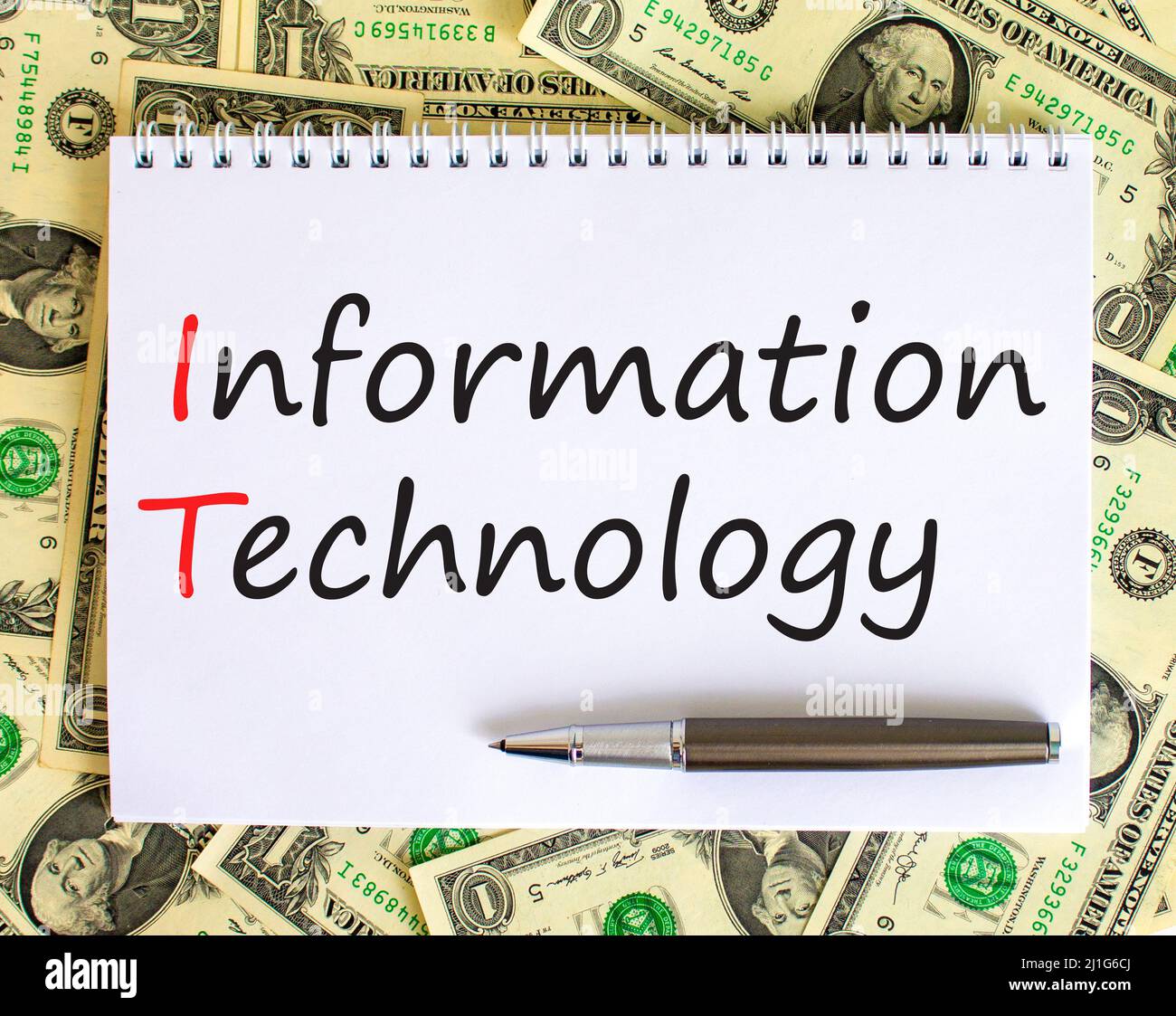 IT information technology symbol. Concept words IT information ...