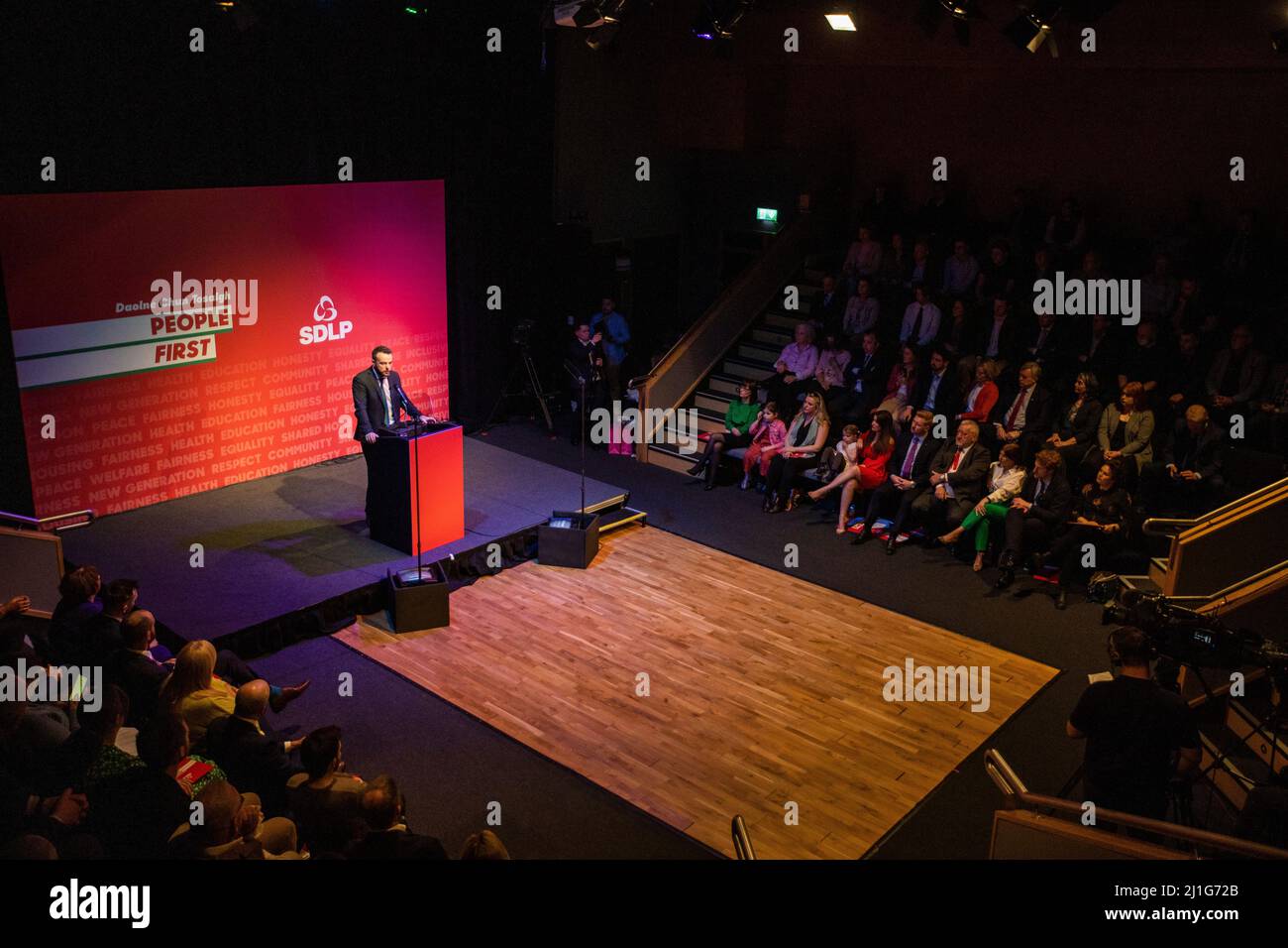SDLP leader Colum Eastwood MP speaking during the SDLP party conference ...