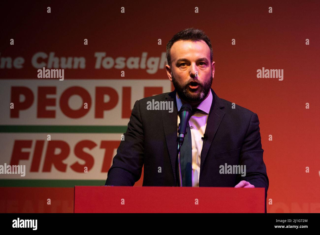 SDLP leader Colum Eastwood during the Social Democrat and Labour Party ...