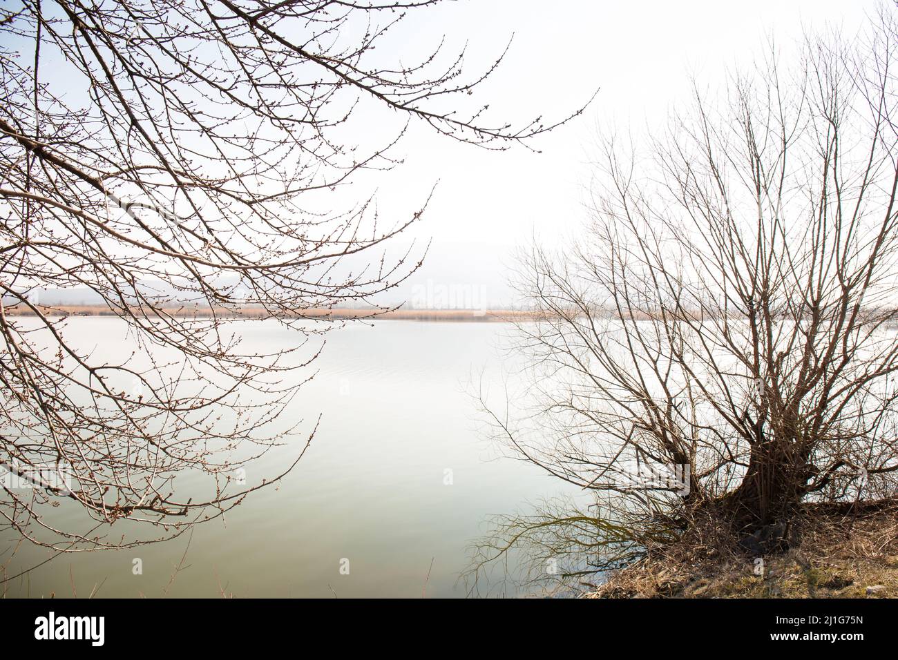 Beautiful spring view of the water landscape from the lake to the Black ...
