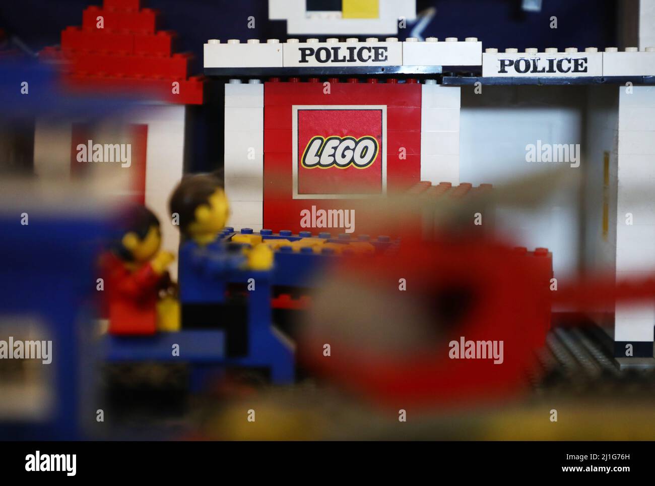 A Lego police station at a toy museum, Vadstena, Sweden Stock Photo - Alamy