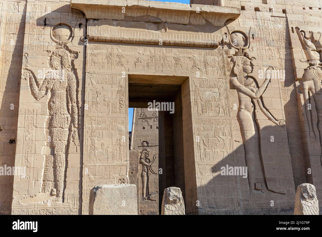 Steps leading to the entrance gateway of the first pylon of the Temple ...