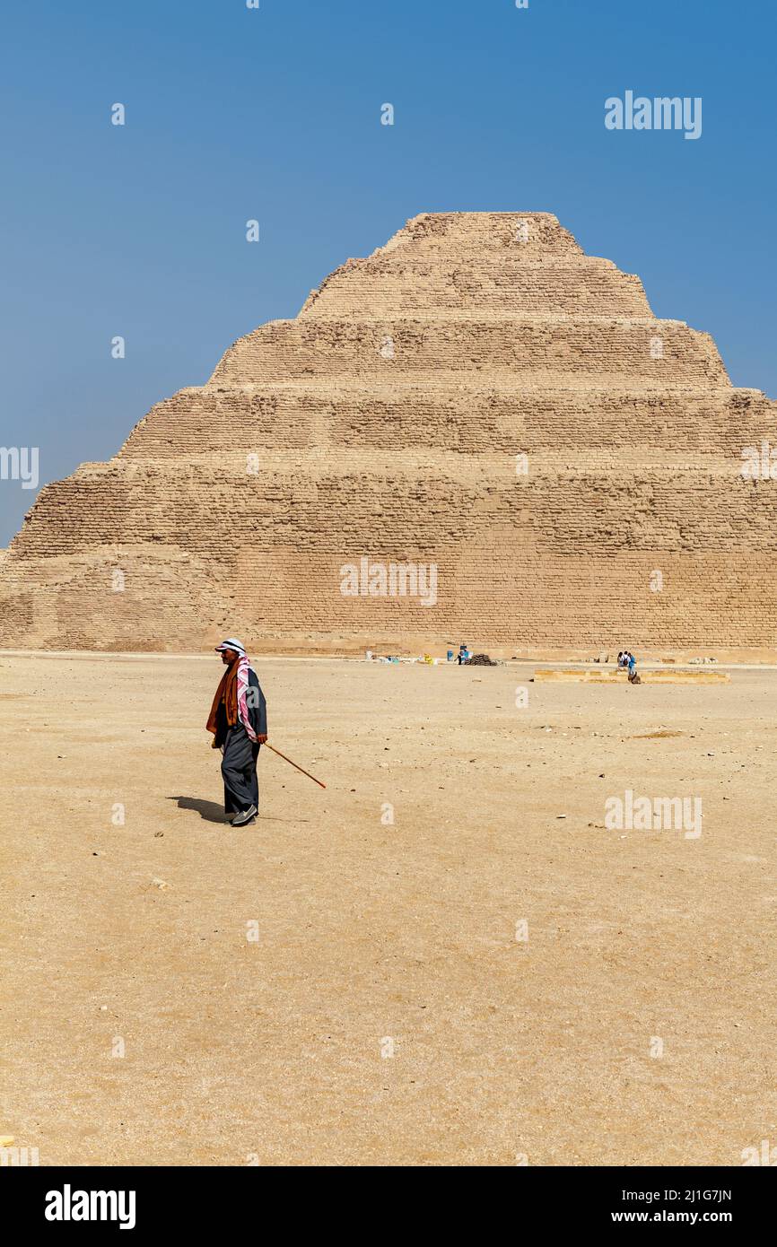 The Step Pyramid of Djoser at Saqqara Stock Photo - Alamy