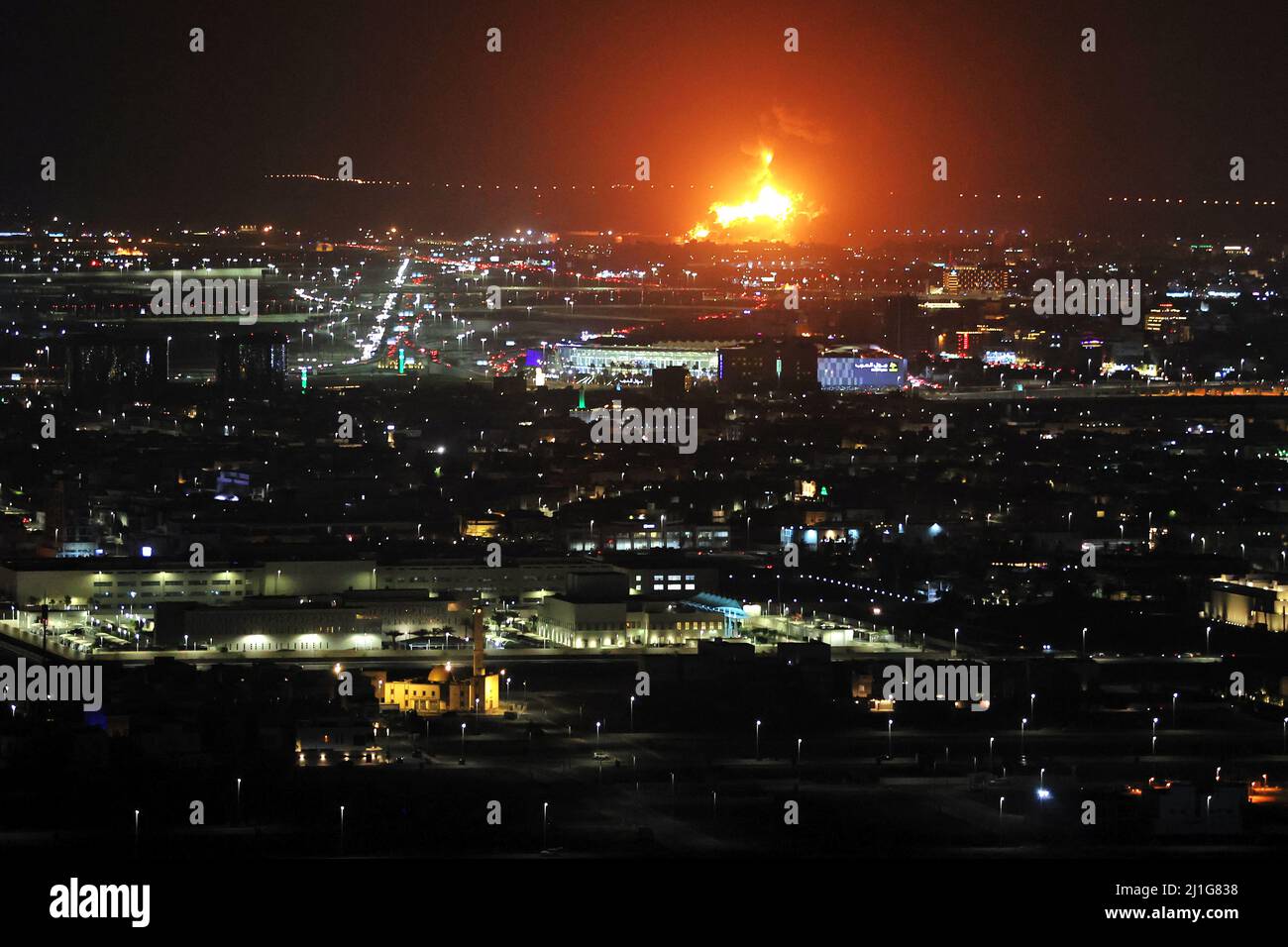 Jeddah, Saudi Arabia. 25th Mar, 2022. Circuit atmosphere - fire ...