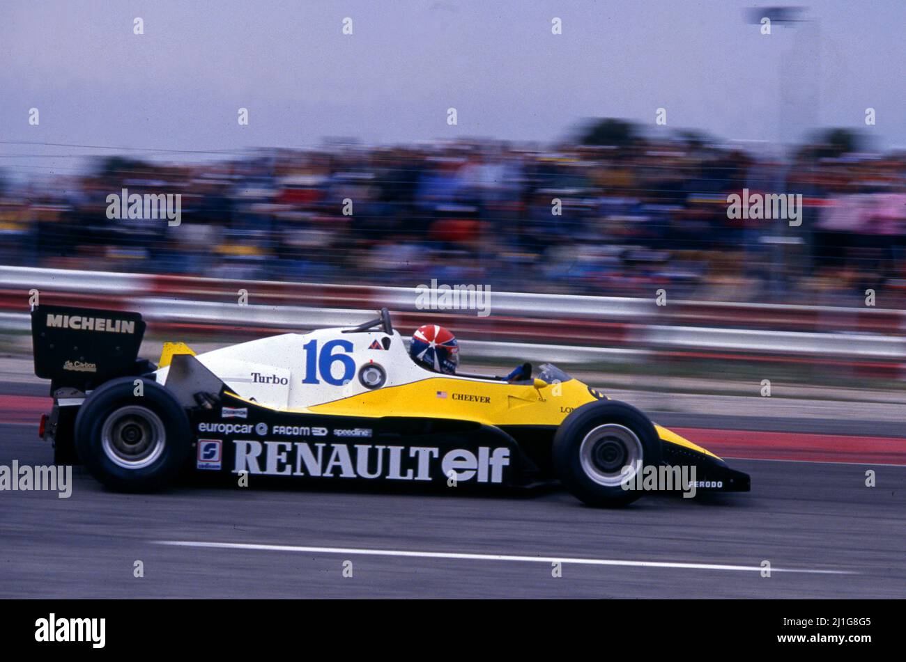 Eddie Cheever (USA) Renault RE 40 3rd position Stock Photo - Alamy