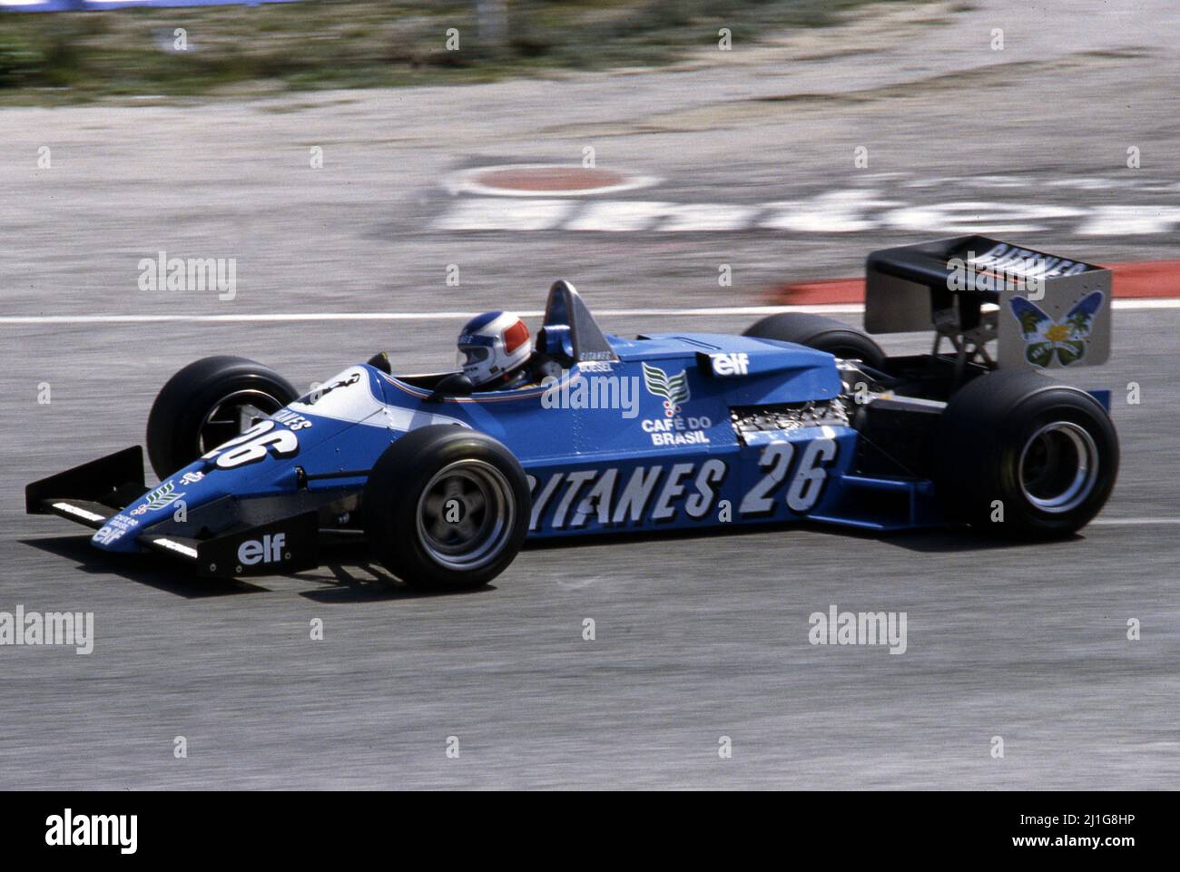 Raul Boesel (BRA) Ligier JS 21 Ford Cosworth Stock Photo - Alamy