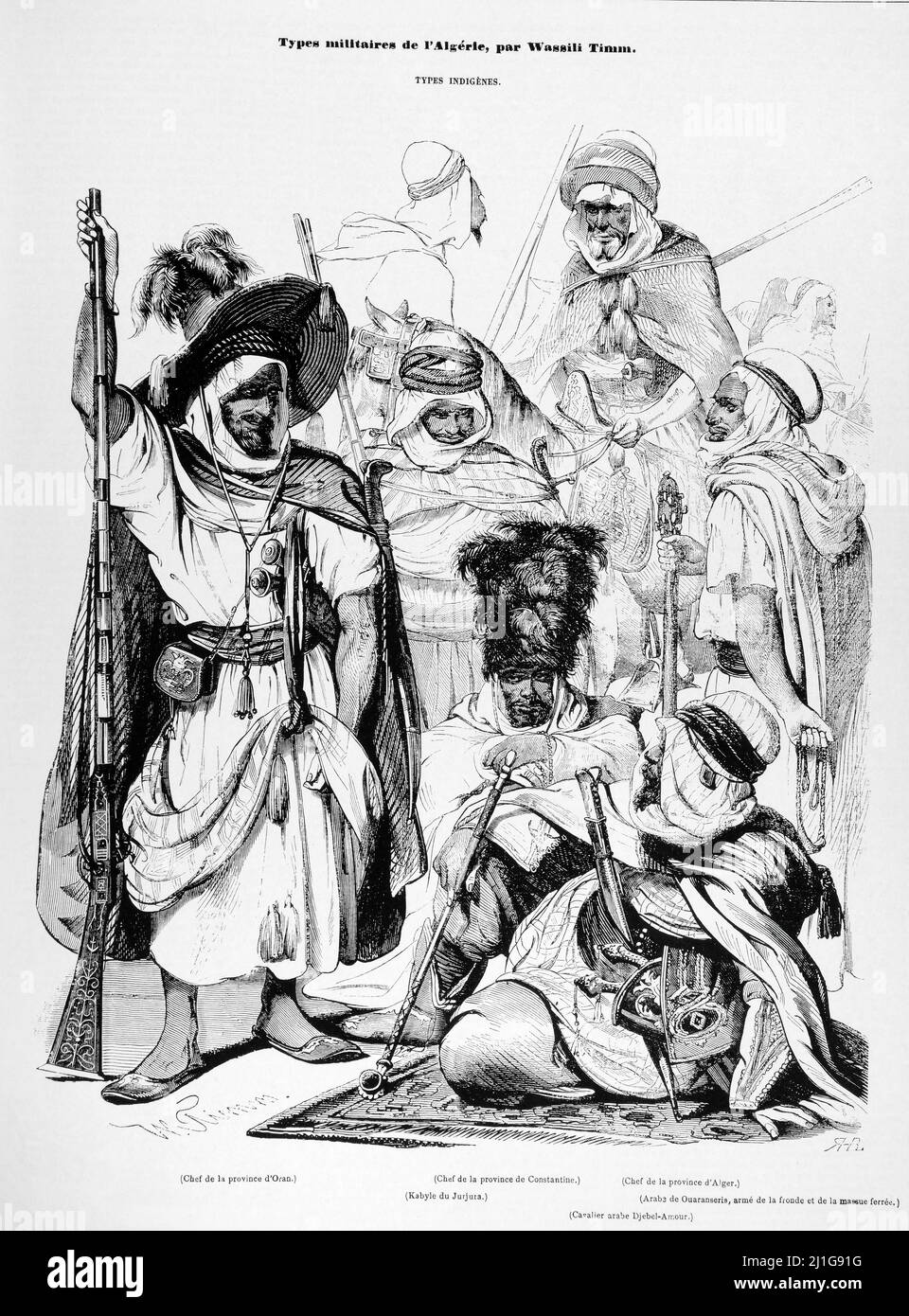 Eng translation : " " Military types of Algeria, (Chief of the province ...