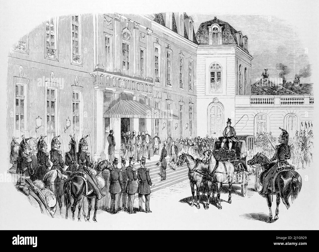Eng translation : " Arrival of Louis-Napoleon Bonaparte, President of ...