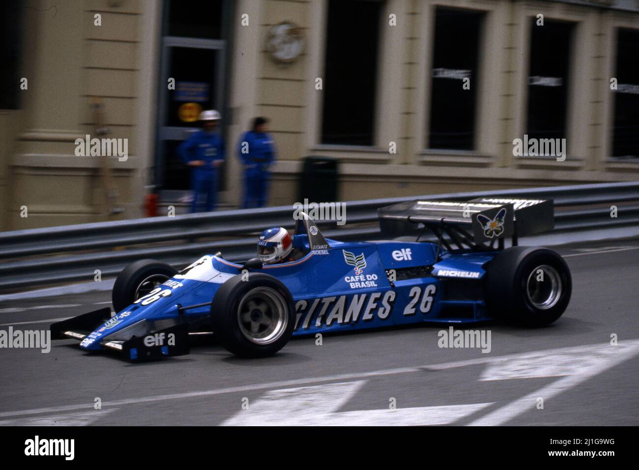 Raul Boesel (BRA) Ligier JS 21 Ford Cosworth Stock Photo - Alamy