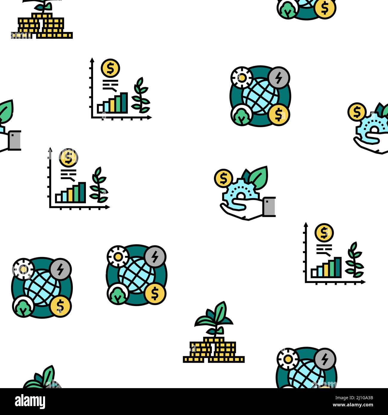 Green Economy Industry Vector Seamless Pattern Stock Vector Image & Art ...