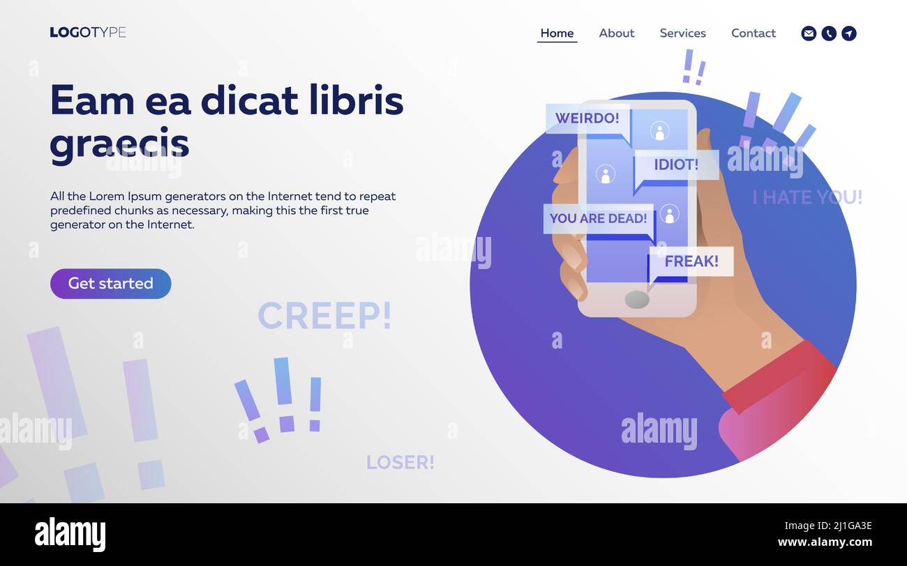 Person receiving nasty messages via net. Abuse, victim. Flat vector ...