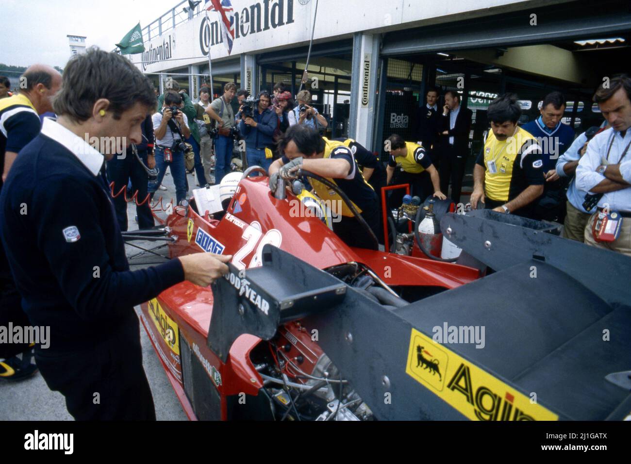 Rene'Arnoux (FRA) Ferrari 126 C3 1st position in the pits Stock Photo ...