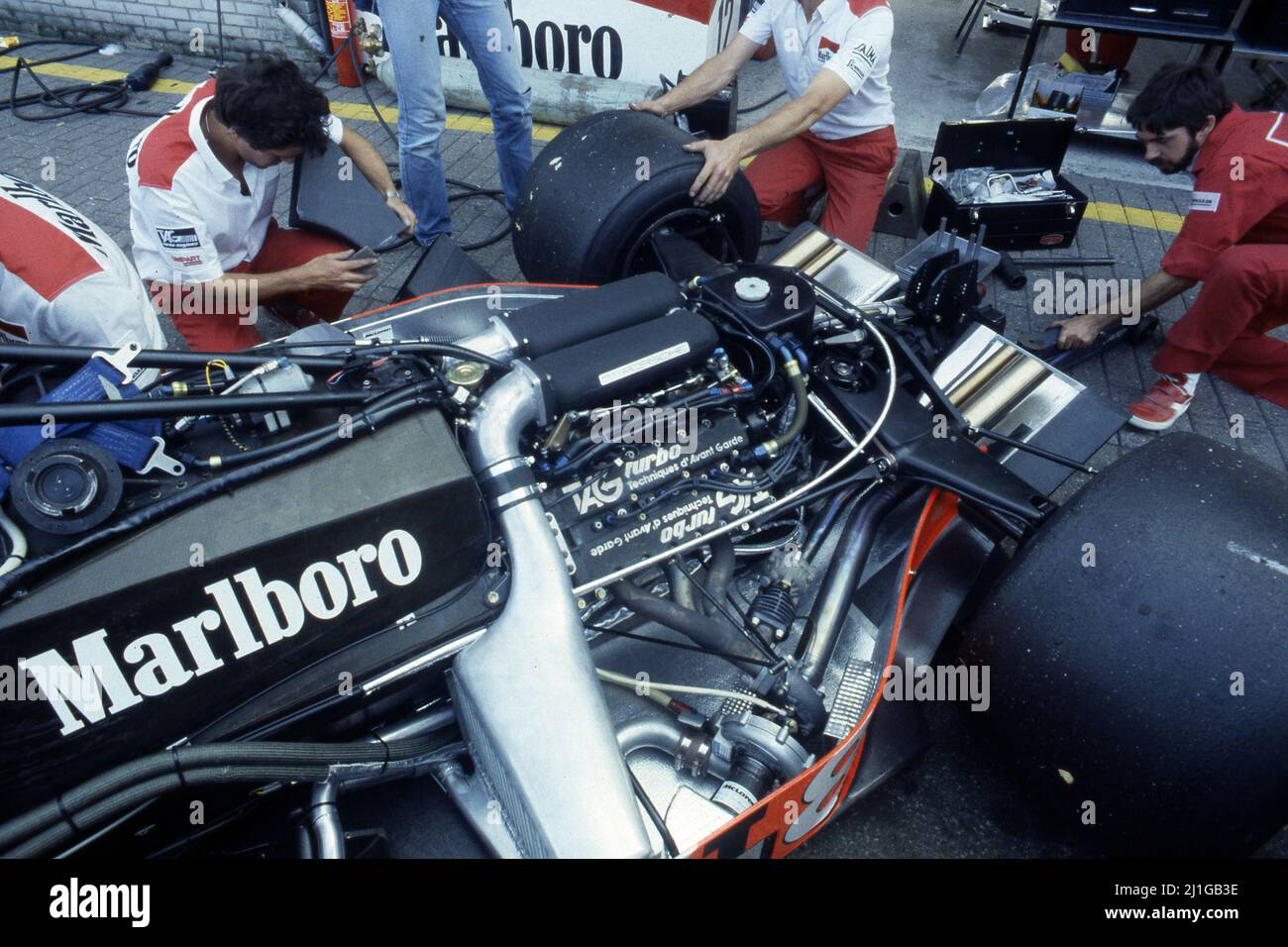 McLaren MP4/1E Tag Porsche engine only for Nika Lauda (AUT Stock Photo ...