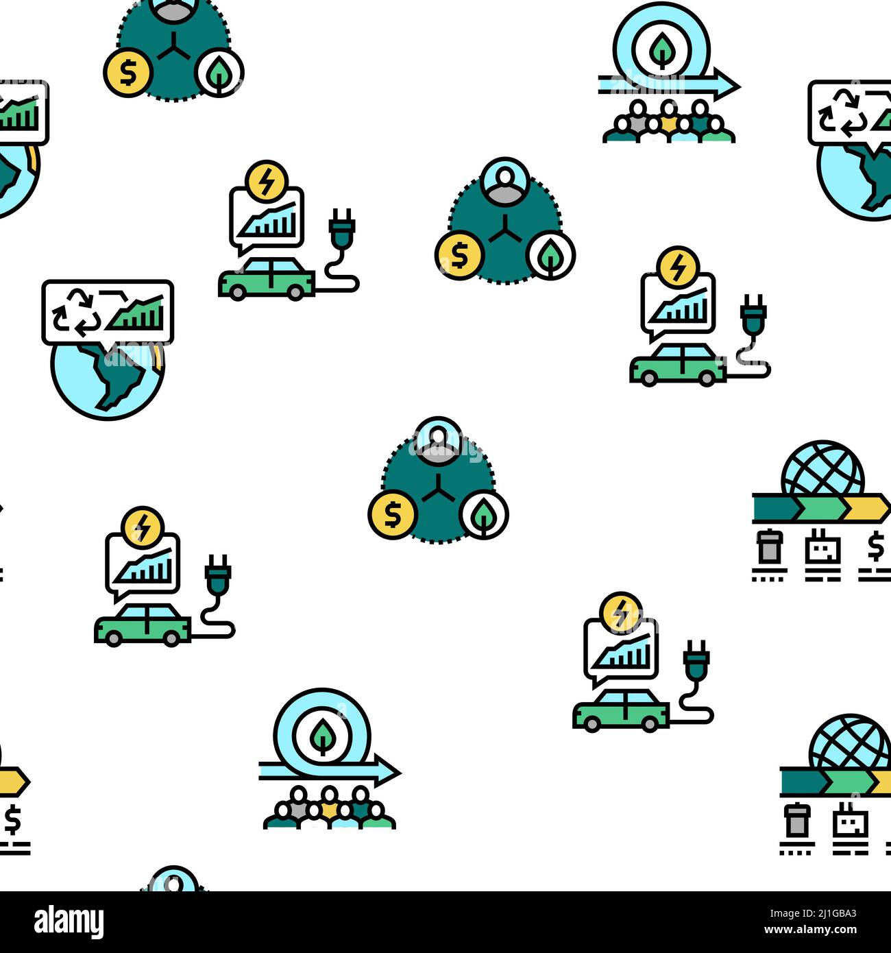 Green Economy Industry Vector Seamless Pattern Stock Vector Image & Art ...