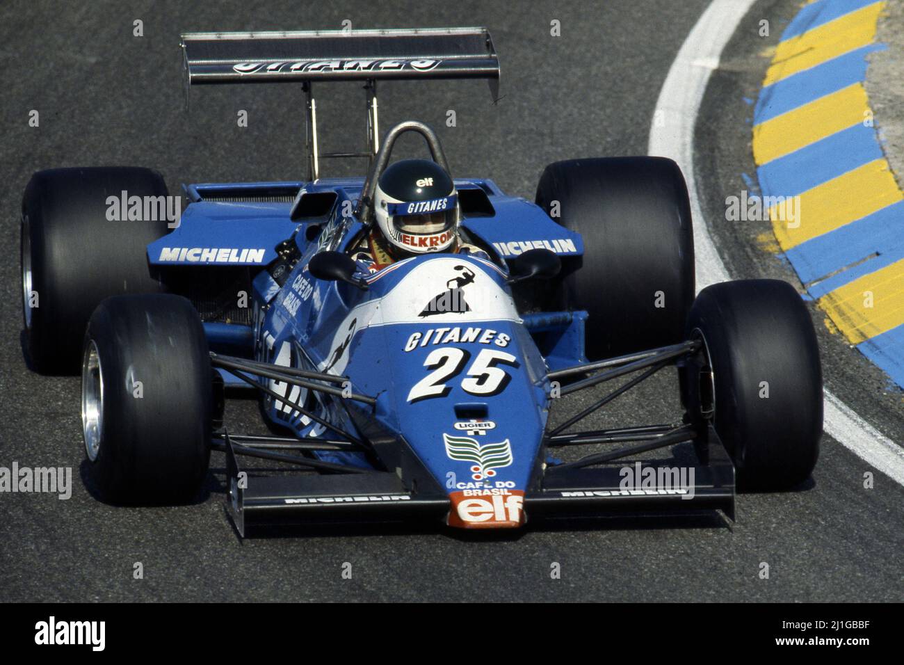 Jean Pierre Jarier (FRA) Ligier JS21 Ford Cosworth Stock Photo - Alamy