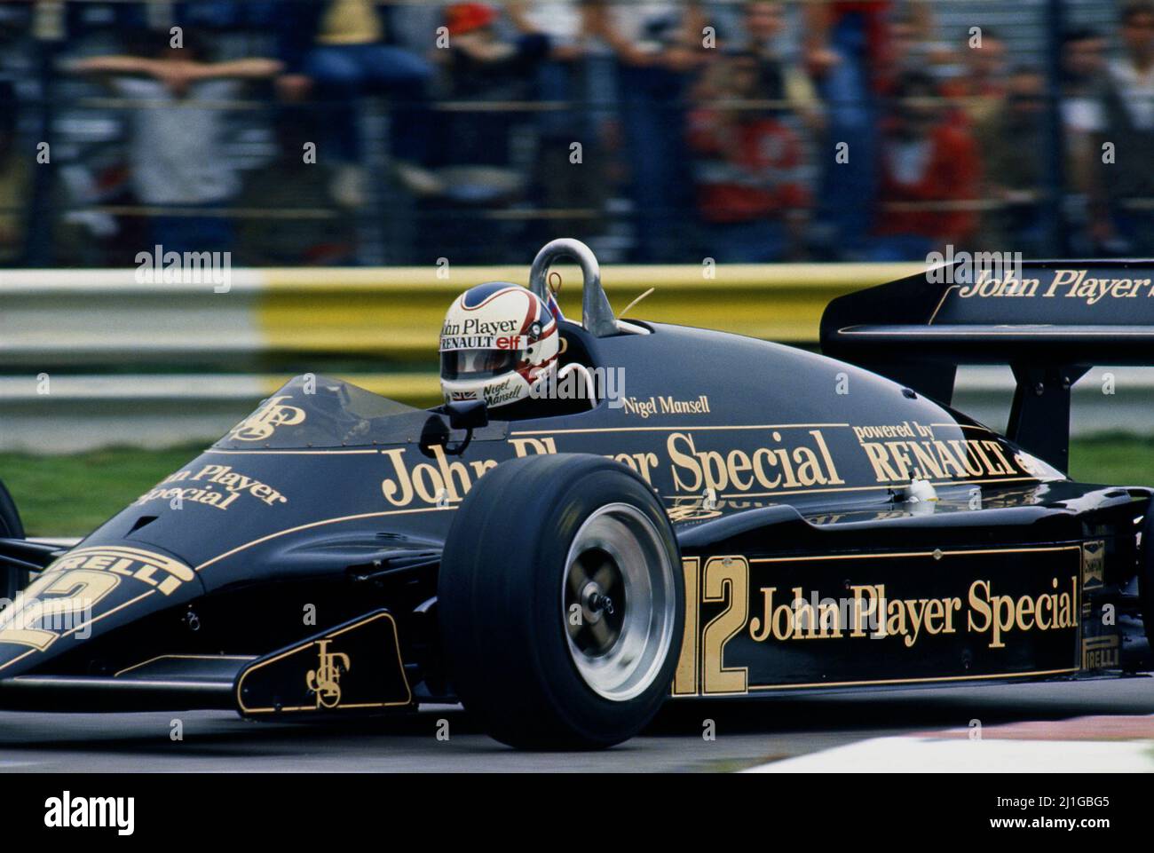 Nigel Mansell (GBR) Lotus 94T Renault Stock Photo - Alamy