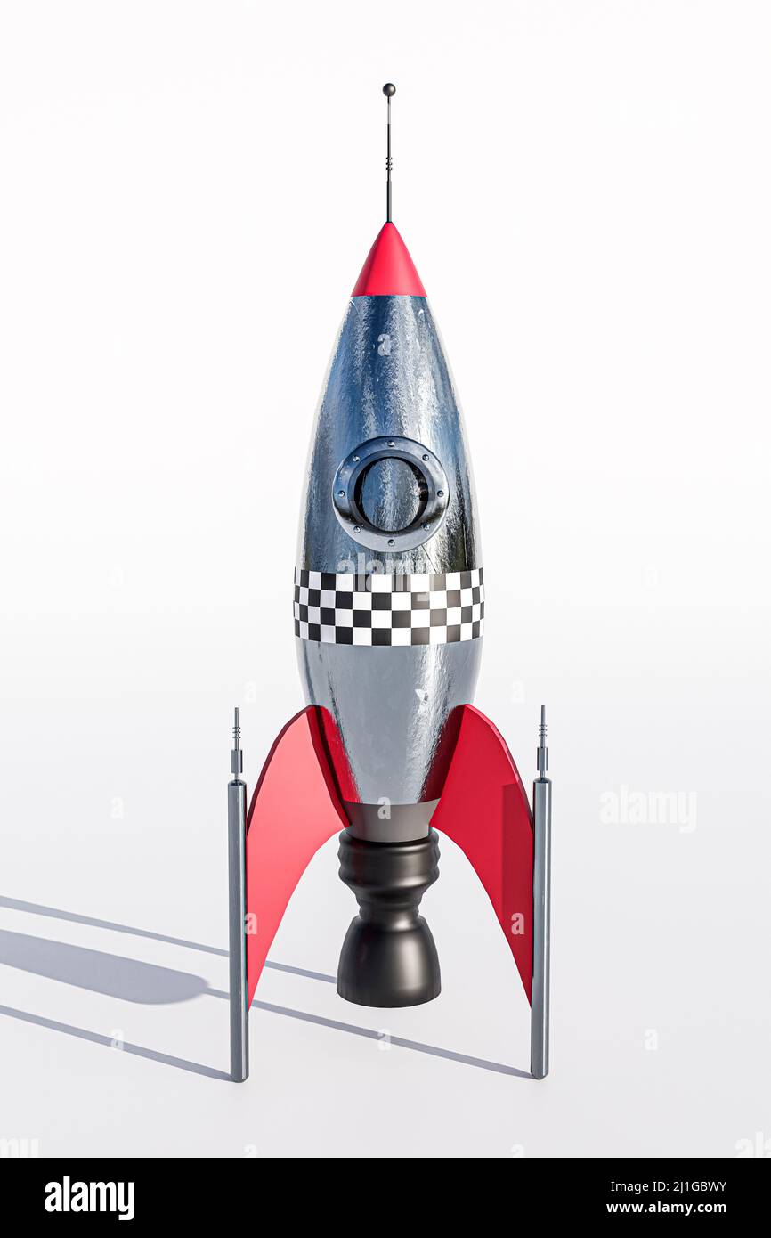 space rocket isolated on white background 3d illustration Stock Photo ...