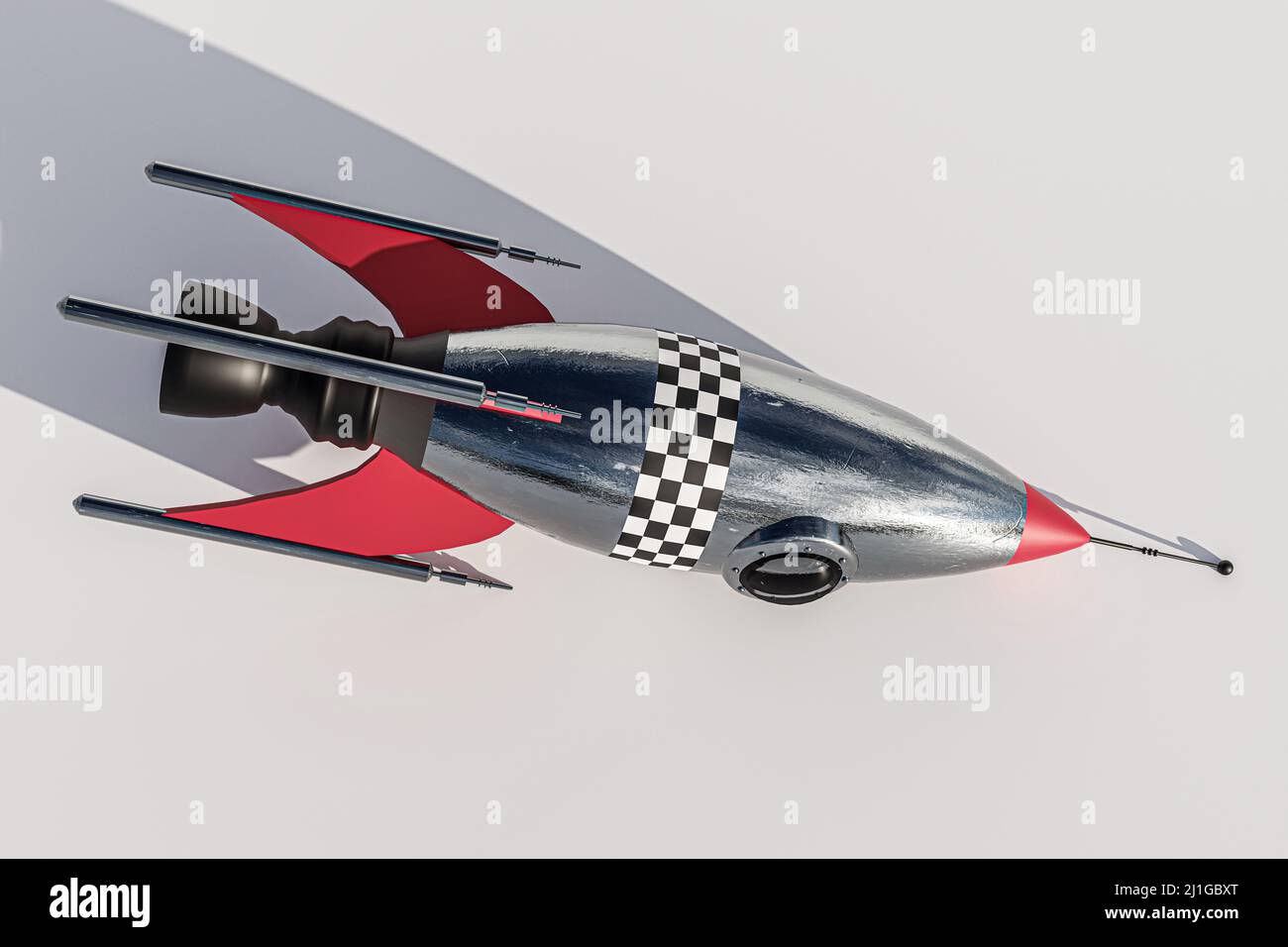 space rocket isolated on white background 3d illustration Stock Photo ...