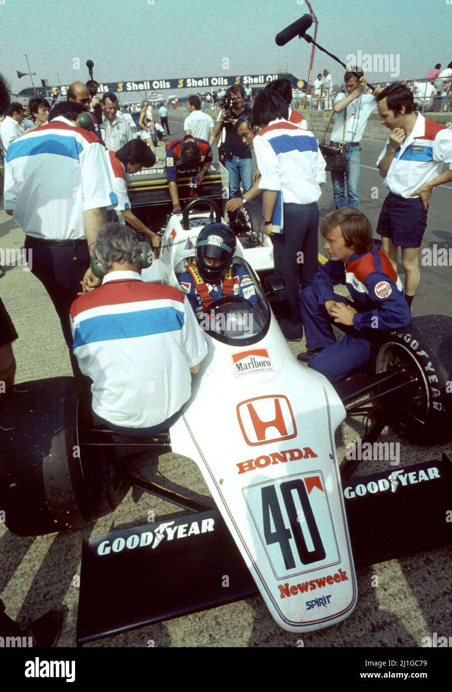 Stefan Johansson (SWE) Spirit 201 C Honda Stock Photo - Alamy