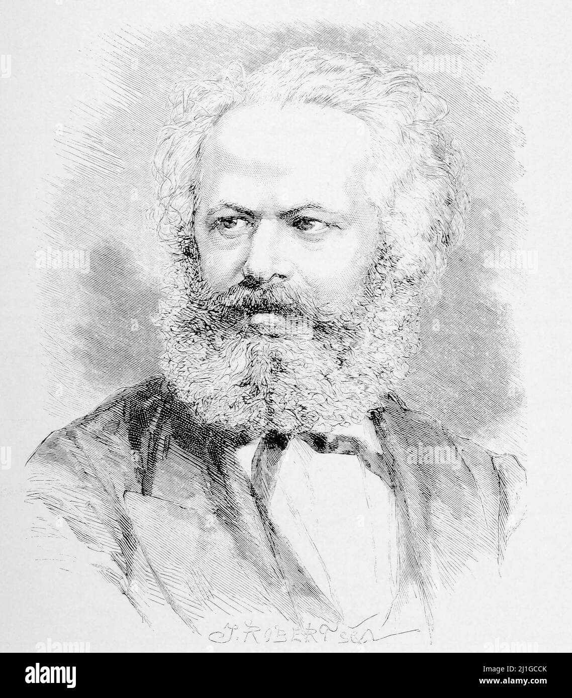 KARL MARX PORTRAIT - Extract from "L'Illustration Journal Universel ...