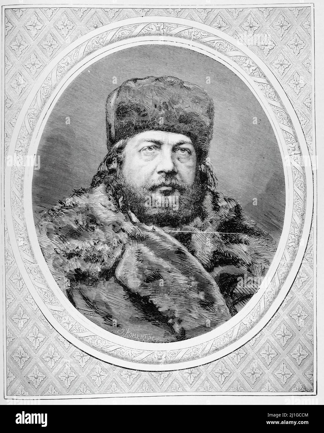 THEOPHILE GAUTIER PORTRAIT - Extract from "L'Illustration Journal ...